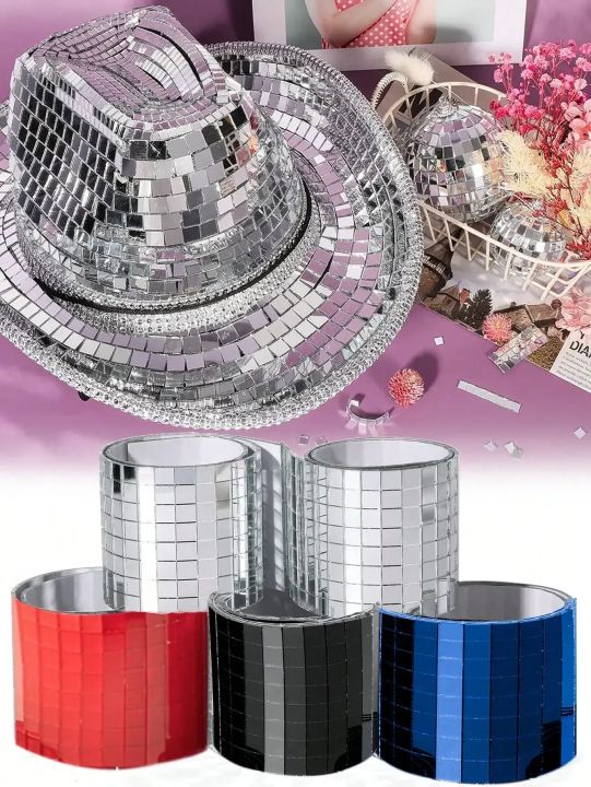 Self-Adhesive Square Mosaic Tiles, Disco Ball Ceramic Tile Stickers For ...