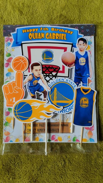 Golden State Warrior Curry Customize Cake Topper and Cupcake Topper ...