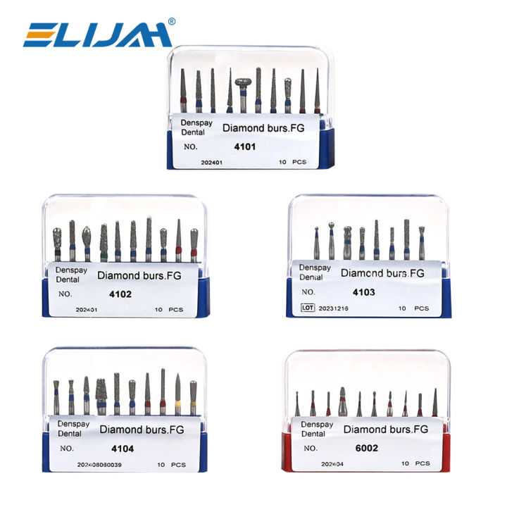 Dental Diamond Bur Kit Drills for High Speed Handpiece Polishing ...