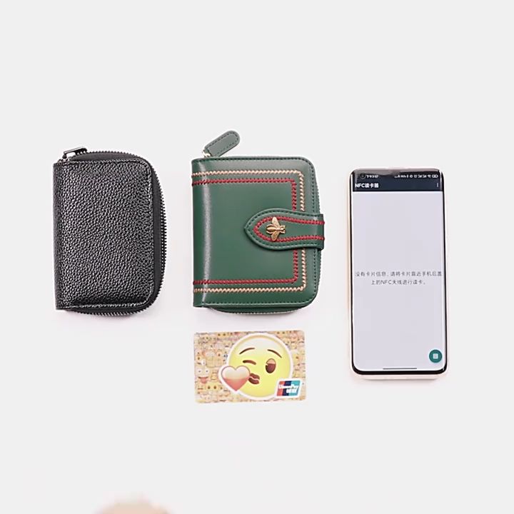 BANYANU Fashion Women Coin Wallet Original RFID Blocking Short Genuine ...