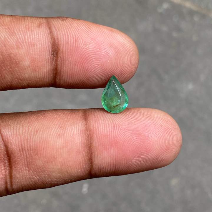 Natural Emerald Beryl Jamrud Asli Batu Zamrud pear shape emerald Dim ...