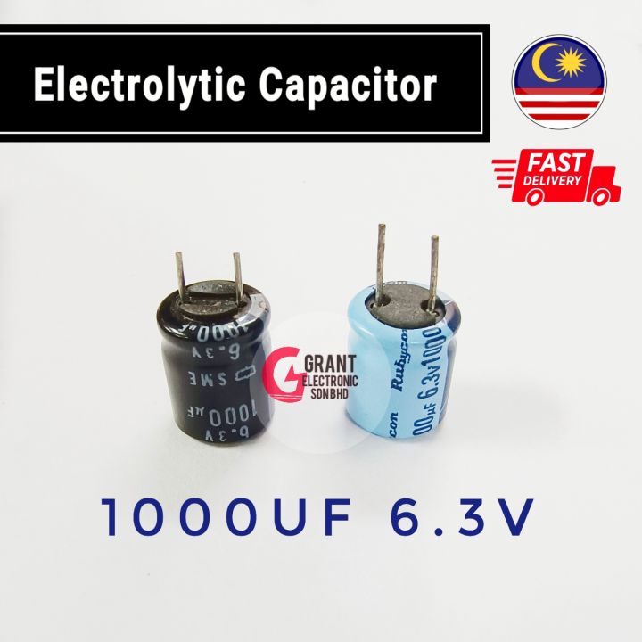 Electrolytic Capacitor 1000uf 6.3v 85°C Ecap Condenser Rubycon SME Japan | Lazada