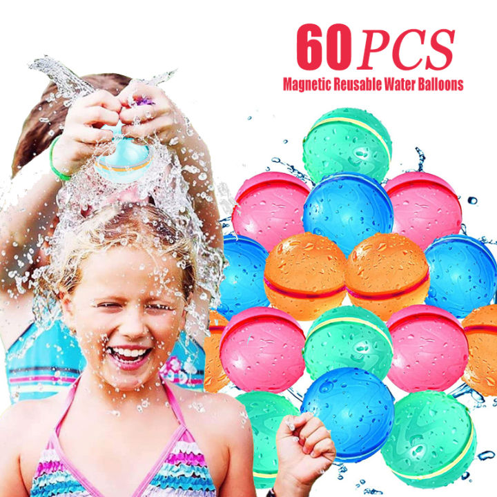 Swimming Pool Magnetic Reusable Water Balloons Refillable Water Balloon ...
