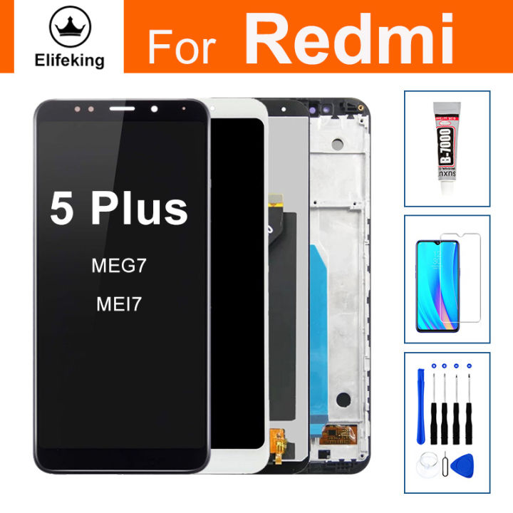 จอแอลซีดีขนาด5.99นิ้วสำหรับ Xiaomi Redmi 5 Plus MEG7 MEI7 สัมผัสทำให้ ...
