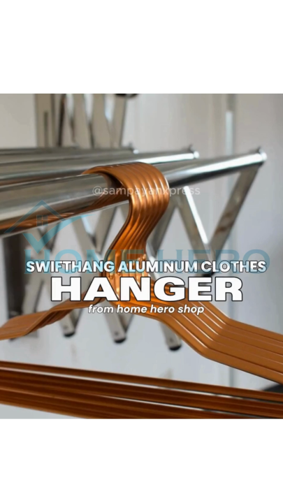 SAMPAYAN XPRESS SwiftHang™ Aluminum Clothes Hanger (Set of 5) Hanger ...