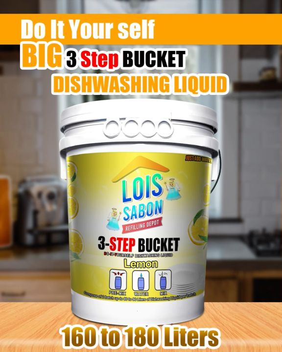 BIG 3-Step Bucket DIY Dishwashing Liquid (Up to 160-180 Liters of ...