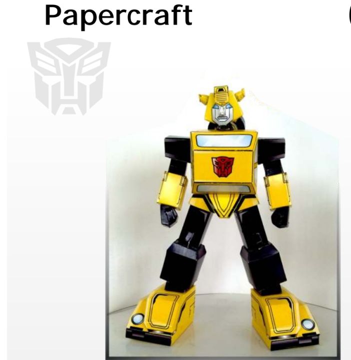 Papercraft miniatur Robot Bumblebee pola kertas foto A4 | Lazada Indonesia