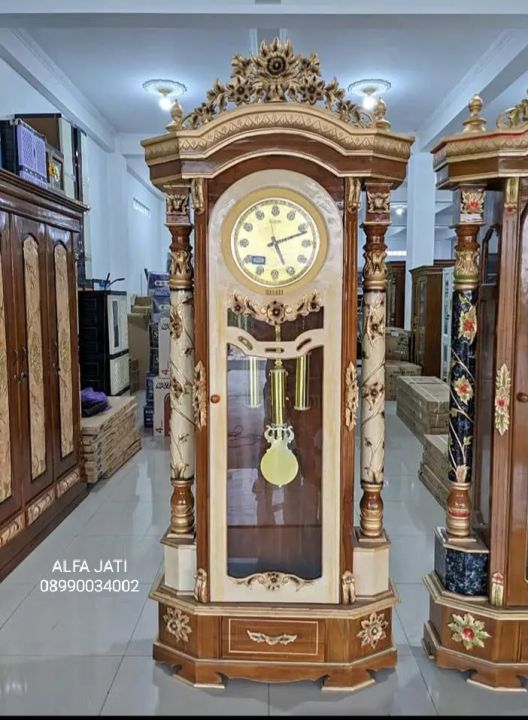 Lemari jam kayu jati lemari jam hias minimalis modern terbaru invois ...