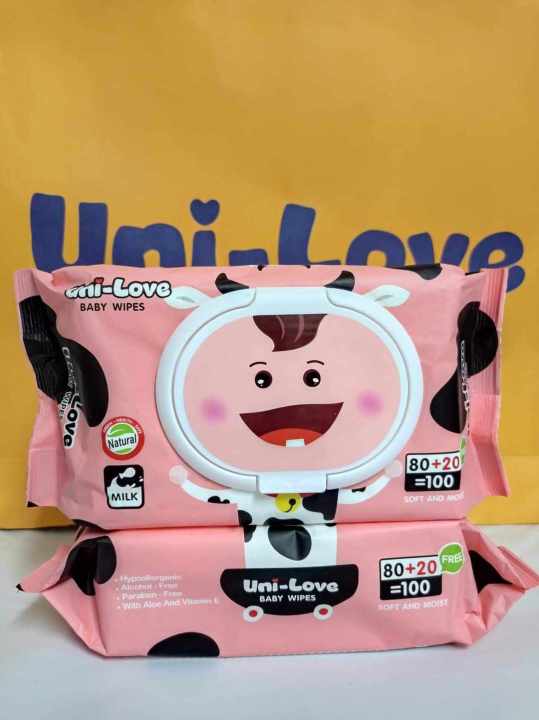 Unilove baby wipes 100 sheets milk scent | Lazada PH
