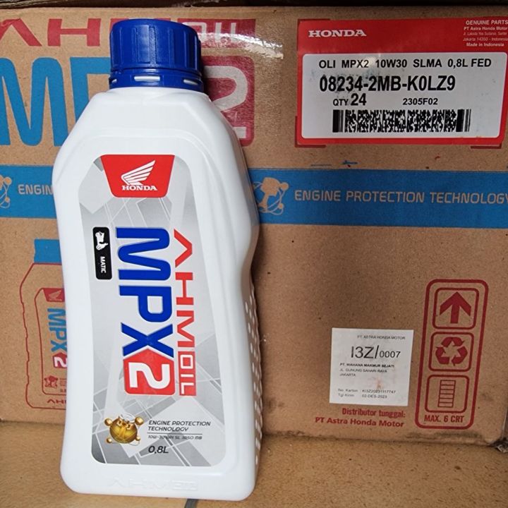 Oil Oli MPX 2 PER DUS Untuk Semua Motor Matic Honda SNI AHM OIL ...