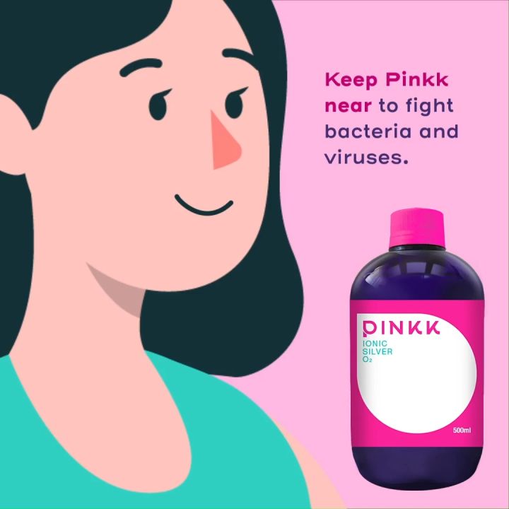 [CHEAPEST] Pinkk Ionic Silver O₂ (500ml) | HydroCell, Silver Ion, Antimicrobial, Antifungal | Lazada