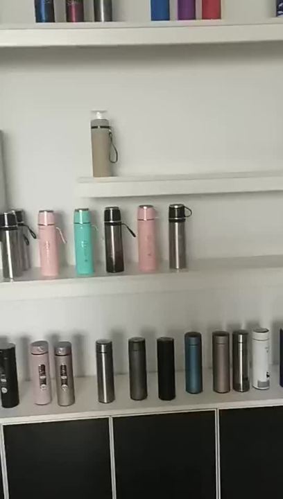 Cawan Termos Suhu Paparan Pintar 304 Percetakan Cawan Teh Keluli Tahan ...