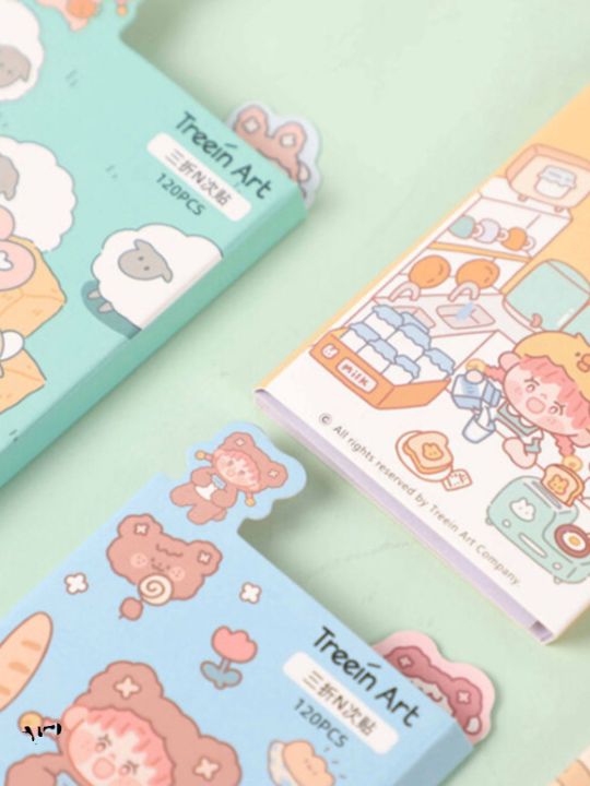 Cute Girl's Foldable Tearable Memo Stickers Bookmarks Classification ...