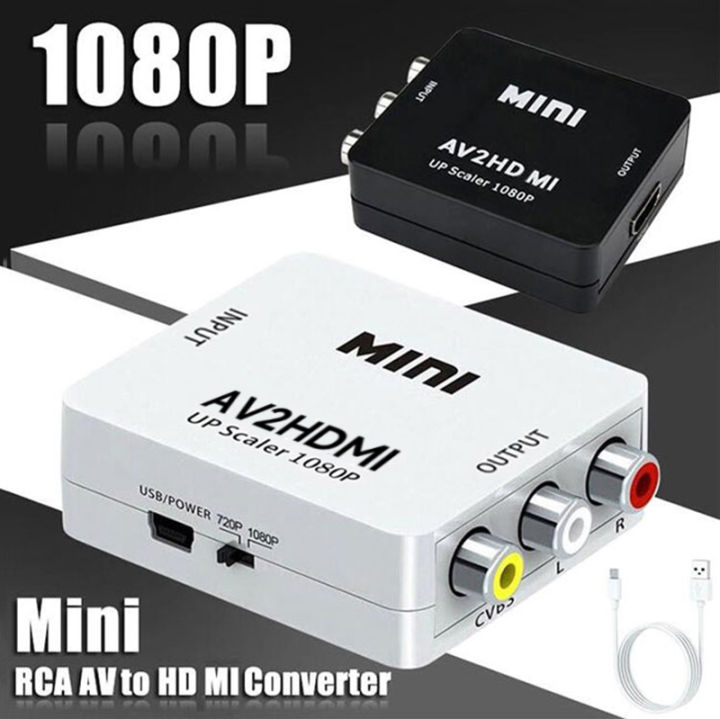 RCA AV to HDMI Converter High Quality HD 1080P AV2HDMI Adapter for TV ...