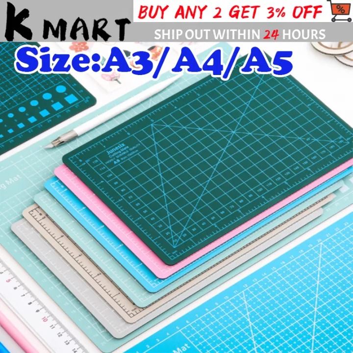 A3 A4 A5 Cutting Mat PVC Cut Pad Patchwork Tools Manual Cutting Board Double-sided Self-healing ...