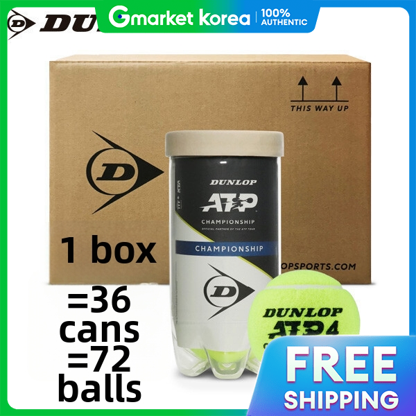 Dunlop | 2025 Dunlop Tennis Balls Atp Championship 1 Box 36 Cans 72 ...