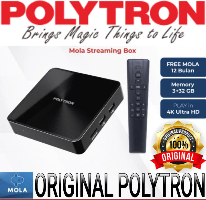 ANDROID TV BOX POLYTRON 4K PDB F1 ORIGINAL POLYTRON | Lazada Indonesia