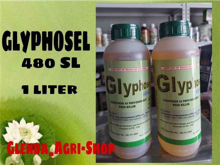 GLYPHOSEL 480SL Glyphosate Herbicide Weed Lawn Grass Killer (1 LITER ...