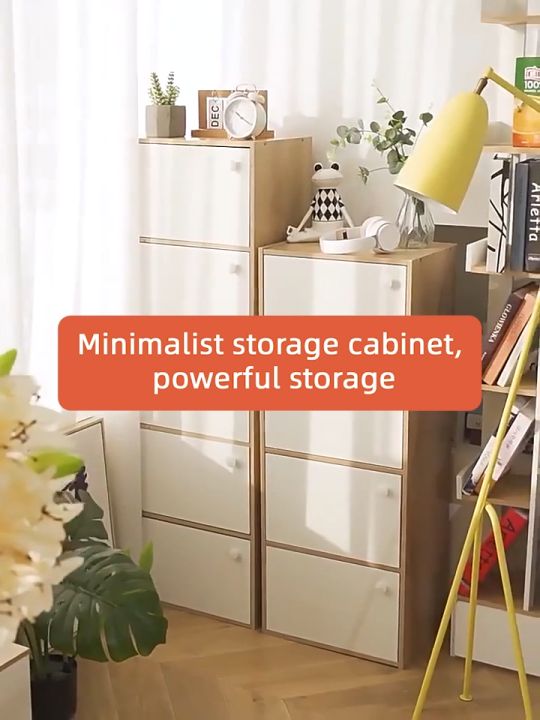Wood Cabinet MiNi 4/5/6 layer simple locker cabinet organizer cabinets ...