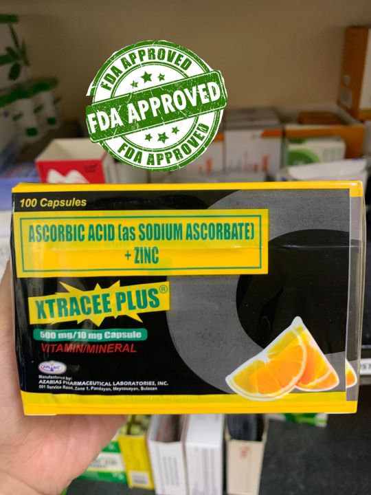 ☑️☑️☑️XTRACEE PLUS, SODIUM ASCORBATE WITH ZINC VITAMIN C 100 Capsules ...