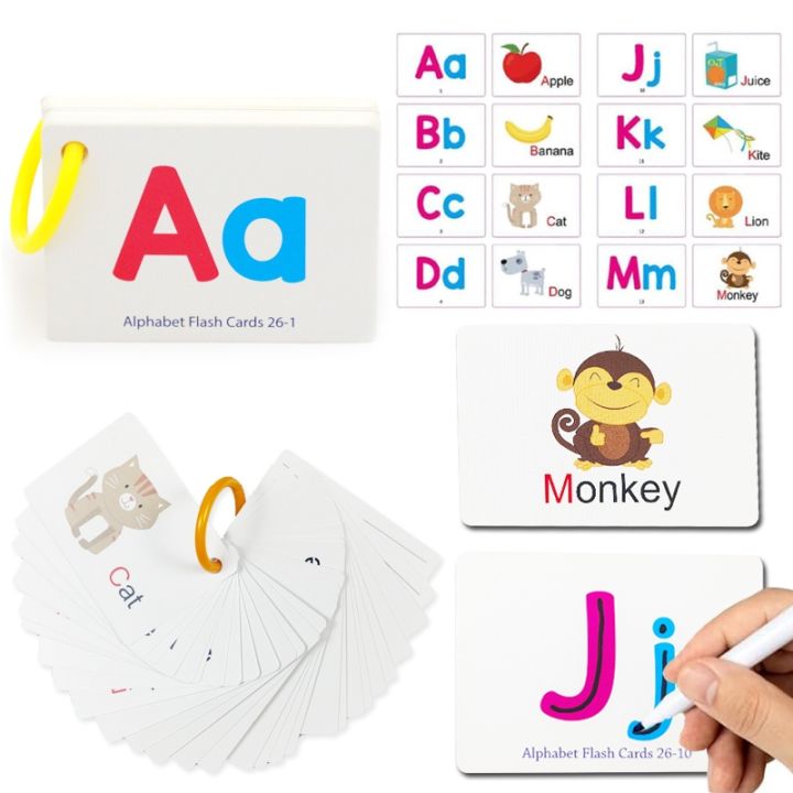 Flash Cards Alphabet Double Sided Flash Cards Toddlers ABC Letters ...