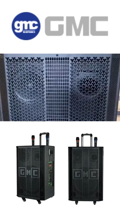 Speaker Bluetooth 15 Inch GMC 899U Plus 2 Microphone Wireless Karaoke ...