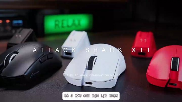 Chuột Không Dây Bluetooth Chuyên Gaming Ziyou Attack Shark X11 Chip ...