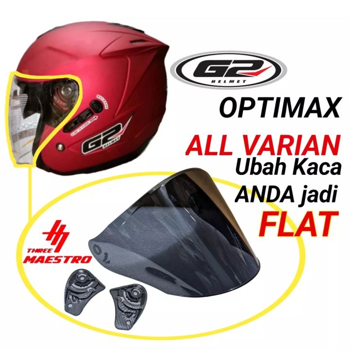 Kaca Helm G2 OPTIMAX Visor Helmet FLAT venom open g2 optimax tm2 ...