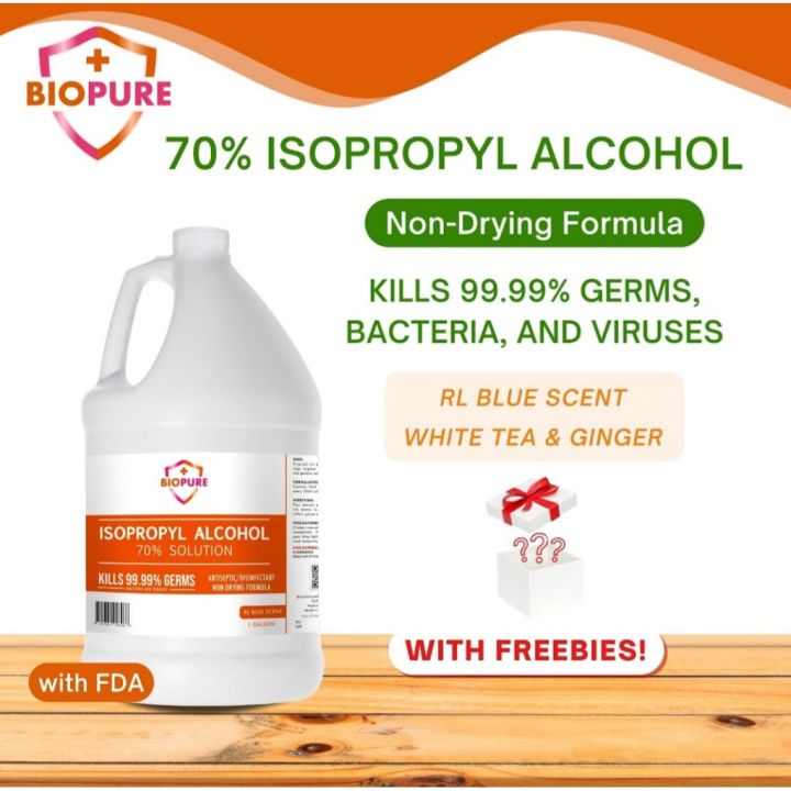 BIOPURE 70% ISOPROPYL ALCOHOL GALLON ANTISEPTIC DISINFECTANT | Lazada PH