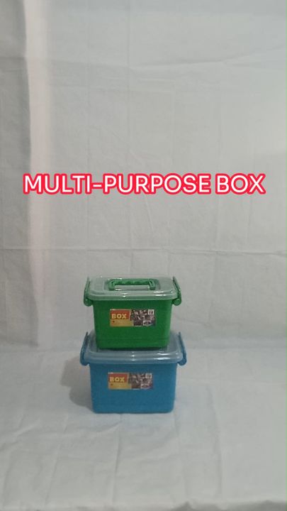 Plastic #2848 2.4Liter Mini Multi Purpose Storage Box with Handle ...
