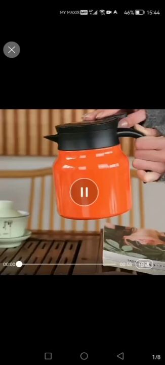 Ready stock 316 stainless steel stewed teapot home old white tea stuffy ...