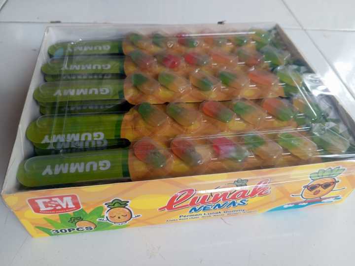 enak permen lunak nanas 1 pak isi 30 tusuk | Lazada Indonesia