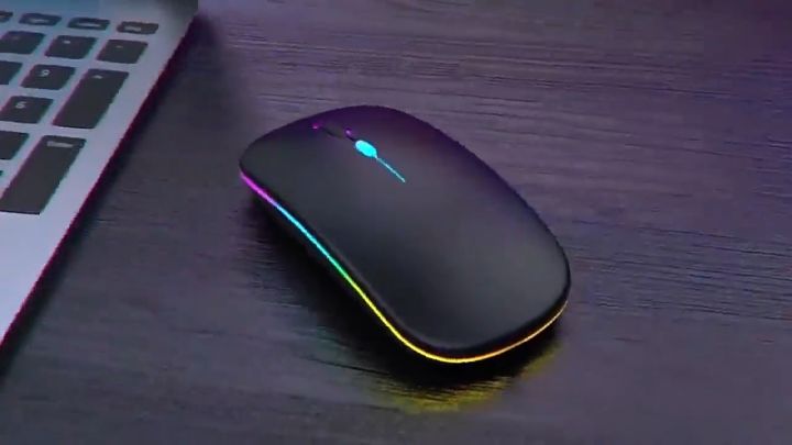 【𝐃𝐮𝐚𝐥 𝐌𝐨𝐝𝐞】Wireless Bluetooth Mouse Rechargeable Mouse with Backlit ...