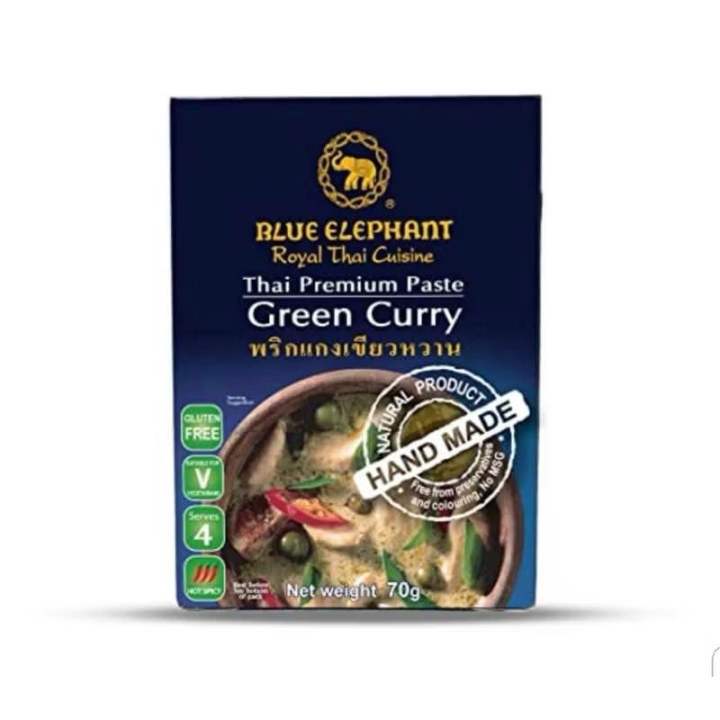 Blue Elephant Royal Thai Cuisine Thai Premium Paste Green Curry 70gm ...