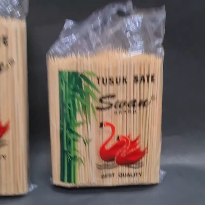 1 PAK TUSUK CILOK PANJANG 15CM TUSUK CIMOL SOSIS TAICHAN SATE SWAN 500 ...