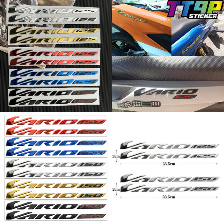4PCS/SET Honda Vario 125 or 150 Sticker 3D Emblem Chrome Golden Silver ...