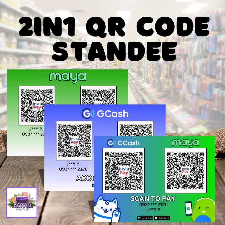 Customize 2in1 QR Code Standee (Landscape) | Lazada PH