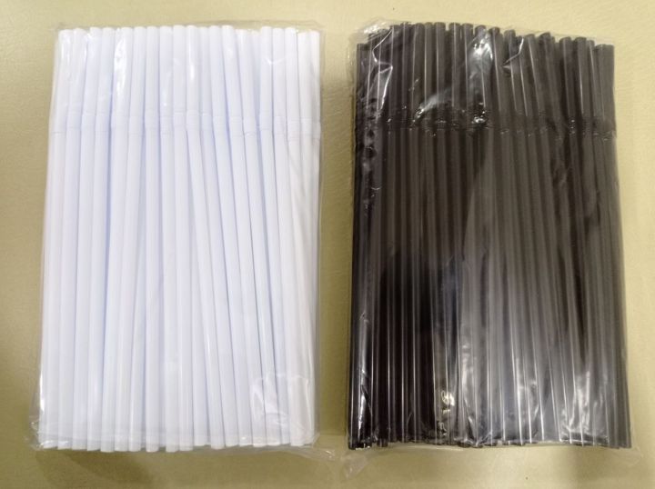 Bending Straw White Bending Straw Black 100pcs | Lazada PH