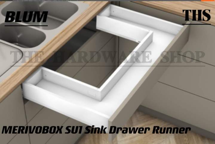 BLUM-MERIVOBOX SU1 Sink Drawer Runner Set (40/70KG)- （Sink White ...