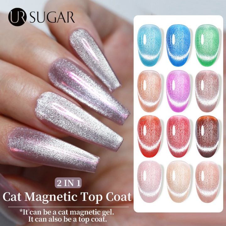 UR SUGAR LILYCUTE 7ml Cat Top Coat UV LED Gel Soak Off Cat Effect ...