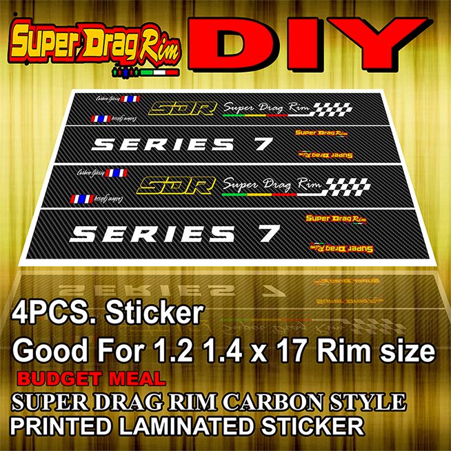 SDR series7 carbon style sticker decals for rim | Lazada PH