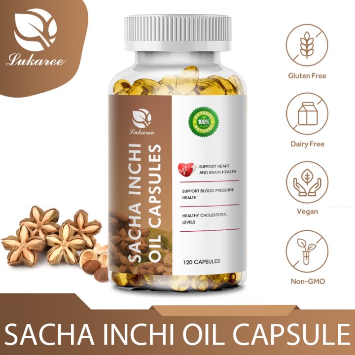 Sacha Inchi Oil 600mg Supplement Extra Virgin Cold Pressed Non-GMO ...