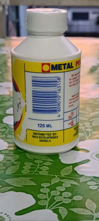 mc metal polish 125ml for silver zinc brass copper chrome stainless ...