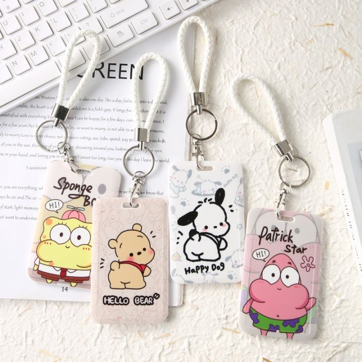 Cute Cartoon Student Campus ID Card Holder Protective Cover for Meal ...