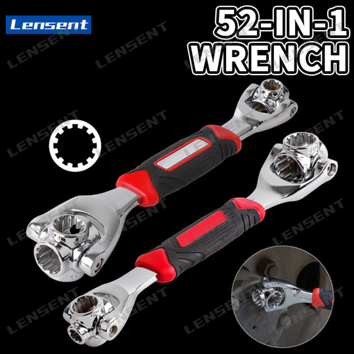 Lensent 52 in 1 Multi-functional Wrench Set Hardware Tools 8 In 1 Direction Rotating Multi Head ...