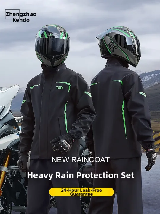 Adult Motorcycle Riding Raincoat Men's Separate Style Heavy Rain Suit ...