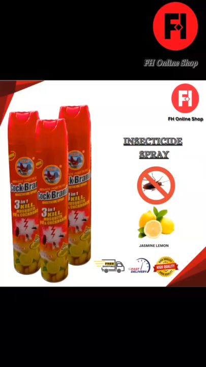 INSECTICIDE Spray 3 in 1 Kill Mosquito,Fly & Cockroah super efficiency ...