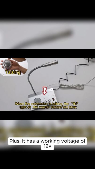 Window Mic and Speaker Dual way Window Intercom Speaker Microphone Talk ...