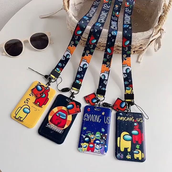 CARTOON CHARACTER ID CARD HOLDER SCHOOL ID Straps ID Card Detachable ...