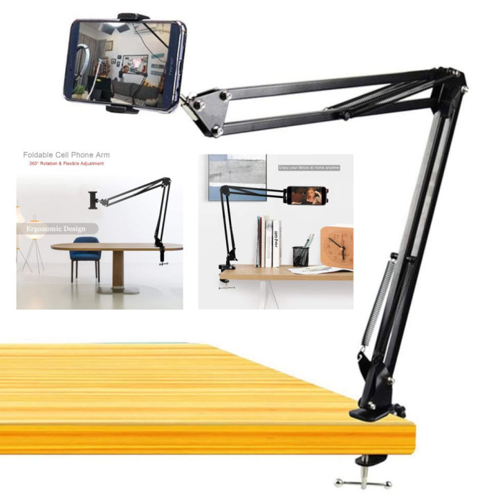 Mobile Phone Tablet Holder Flexible Long Arm Stand for Cellphone ...